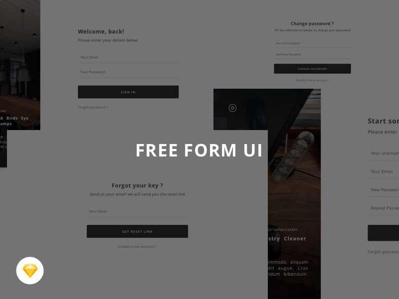Form UI Concept - Sketch Website Templates - Download Sketch Resource Form UI Concept - Sketch Website Templates - Download Sketch Resource